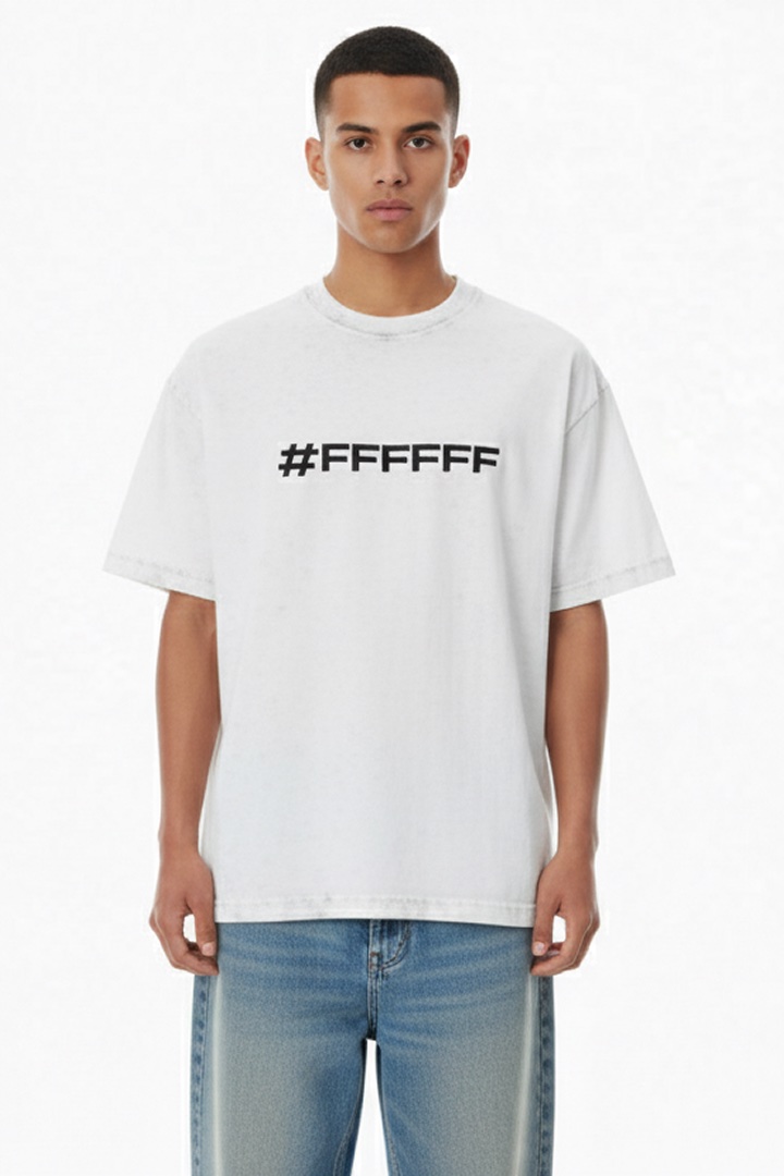 HEX #FFF カラーコード Tシャツ - Black - SUNYX | コンセプチュアルファッション | SUNYX